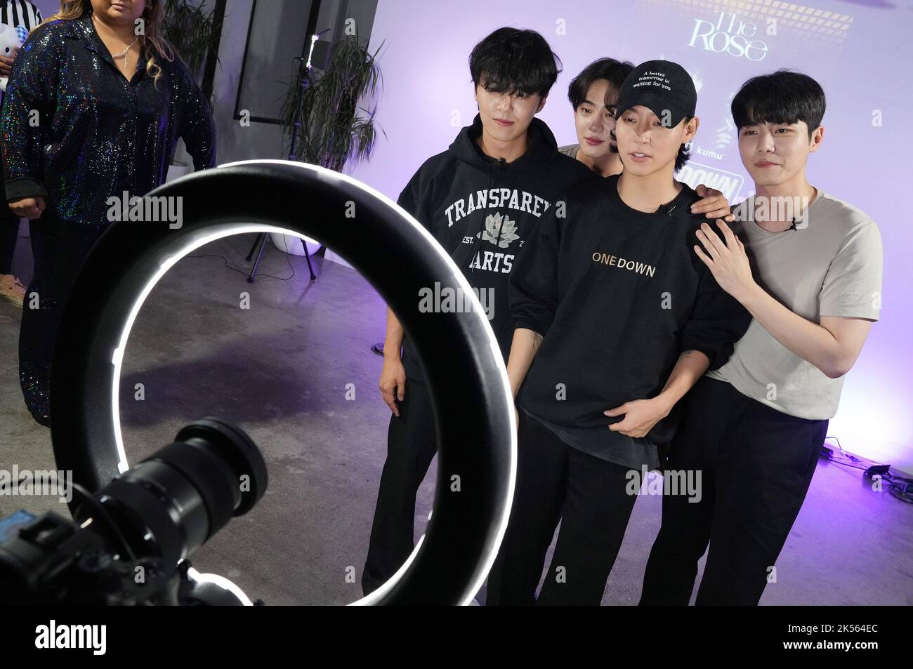 Los Angeles, CA, October 5, 2022, (L-R) South Korean band The Rose - Hajoon, Dojoon, Woosung and ...