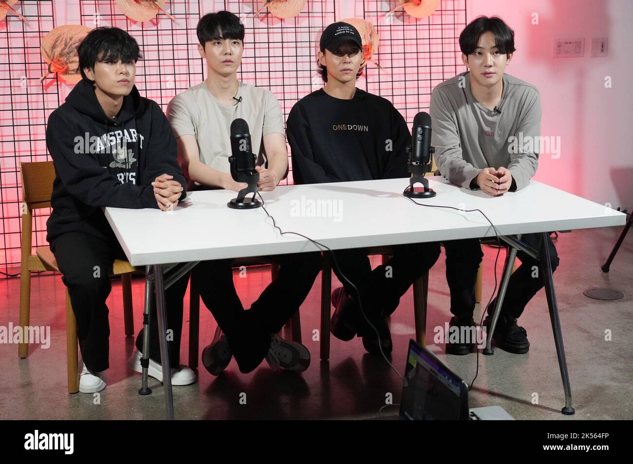 (L-R) South Korean band The Rose - Hajoon, Jaehyung, Woosung and Dojoon ...