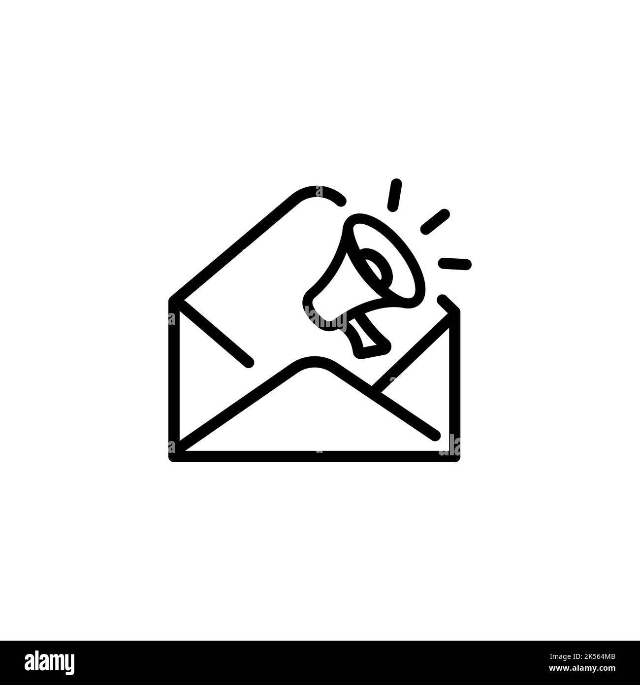Direct marketing linear icon. Organizations communicate directly to ...