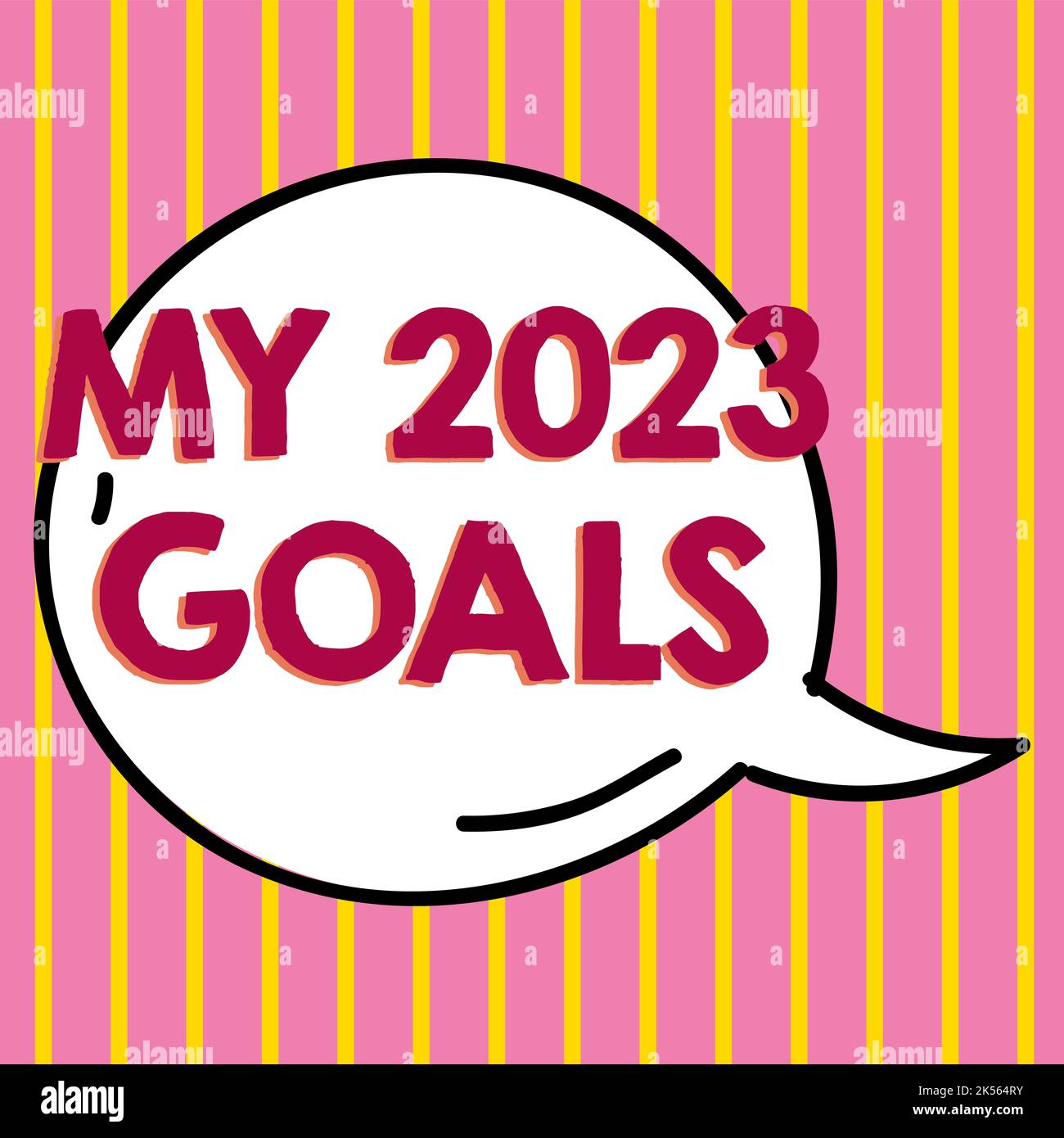 Text showing inspiration My 2023 Goals, Business overview setting up ...