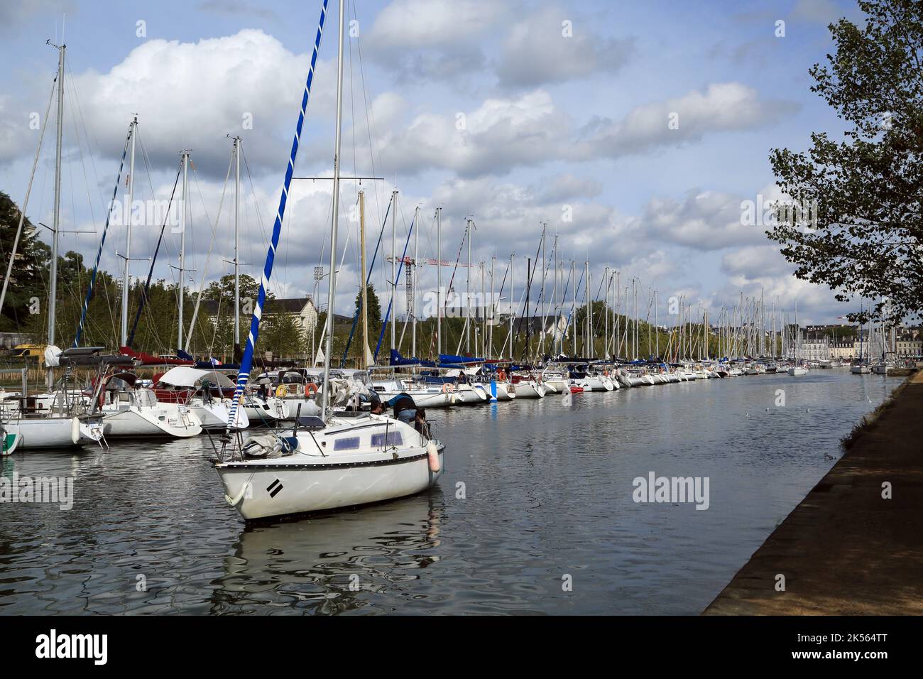 Moored yachts in the marina on La Marle River from Quai Bernard ...