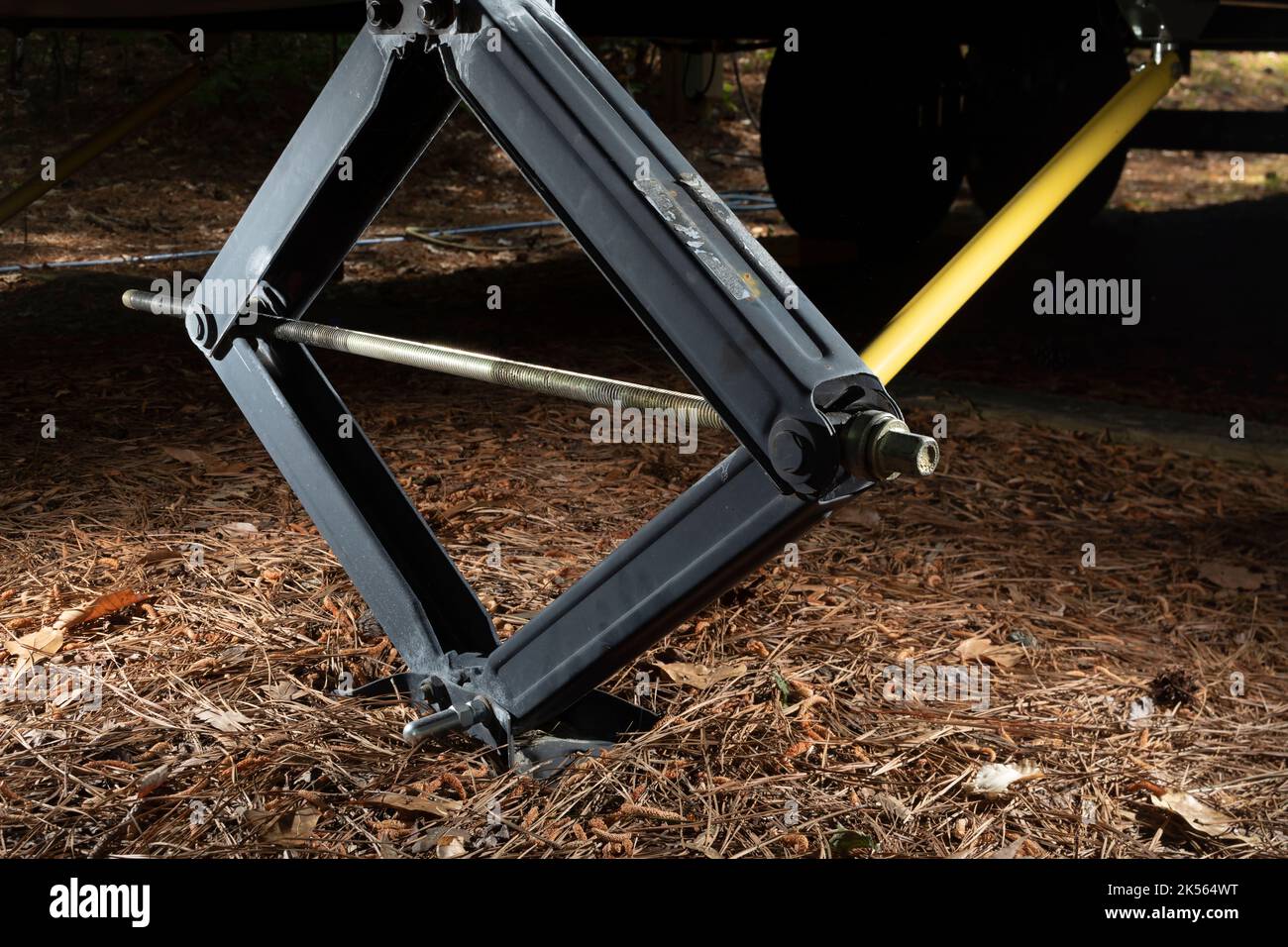 Outrigger deployed on an RV Stock Photo - Alamy