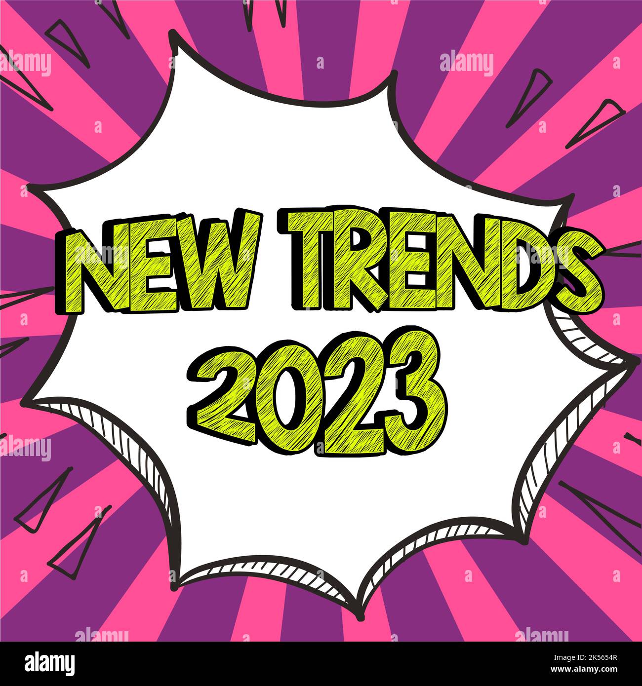 Writing displaying text New Trends 2023, Concept meaning general ...