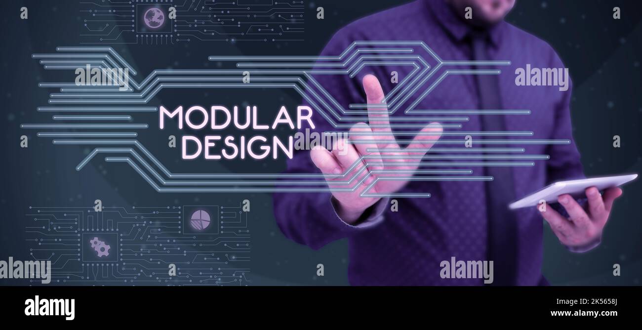 Conceptual display Modular Design, Business concept Using technology as ...