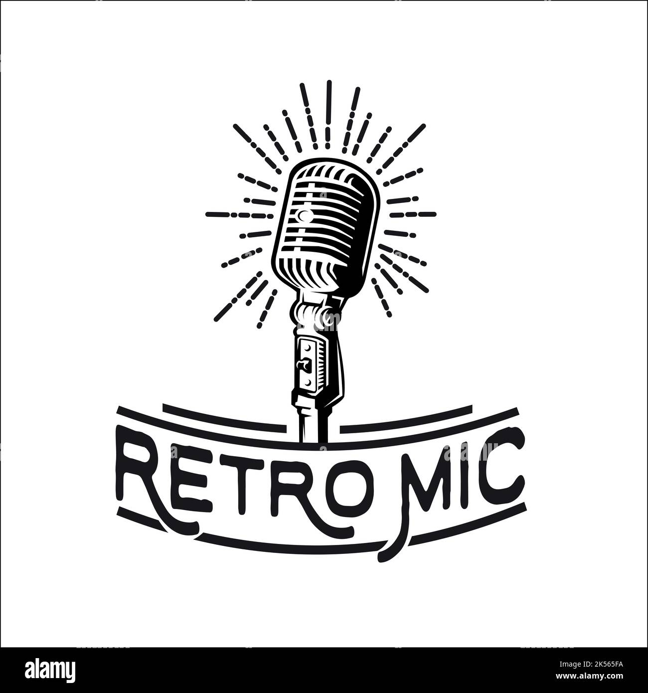 retro mic exclusive logo design inspiration Stock Vector Image & Art ...