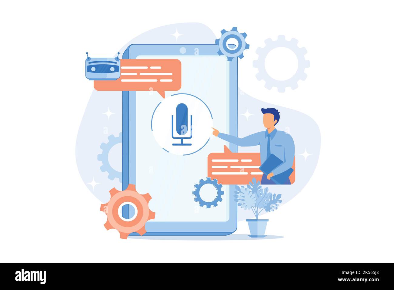 Virtual assistant cartoon hi-res stock photography and images - Alamy