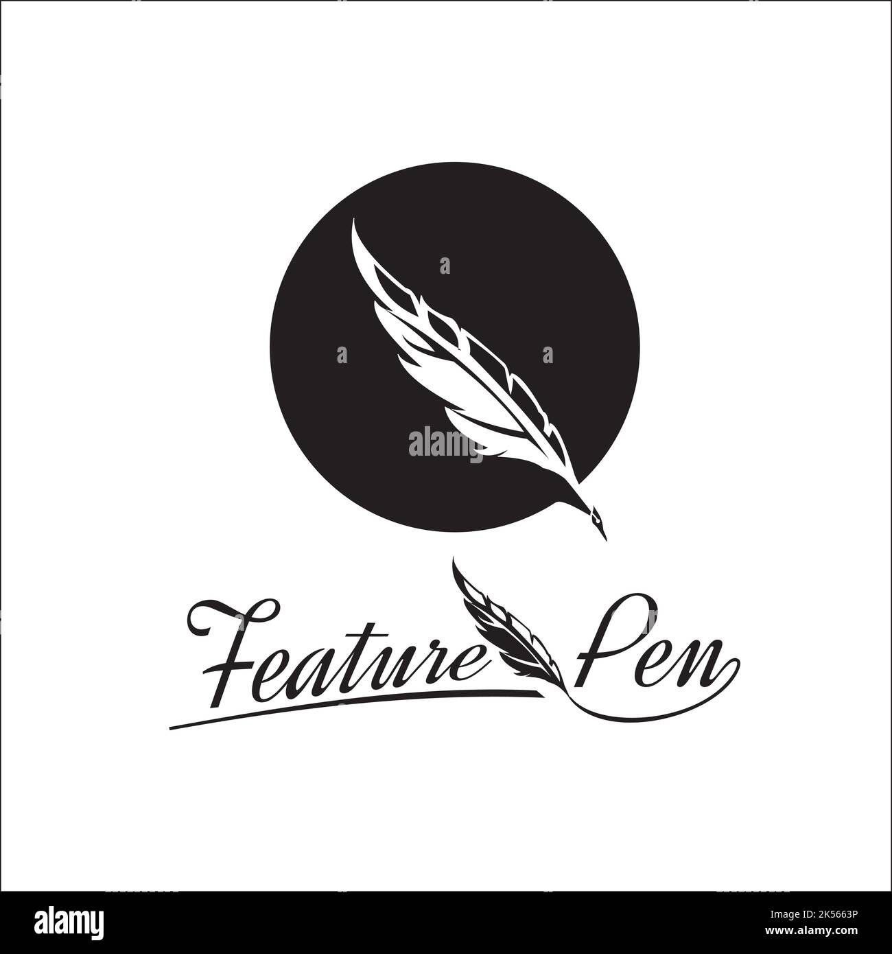 feature pen / exclusive logo design inspiration Stock Vector Image ...