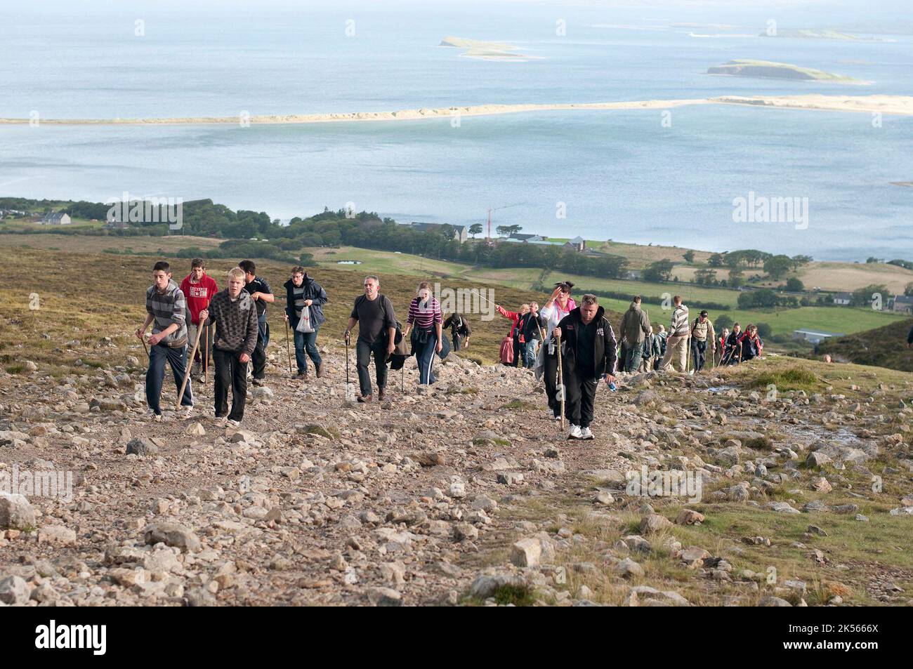 Croagh Patrick on Reek Sunday, when Roman Catholic pilgrims climb to ...