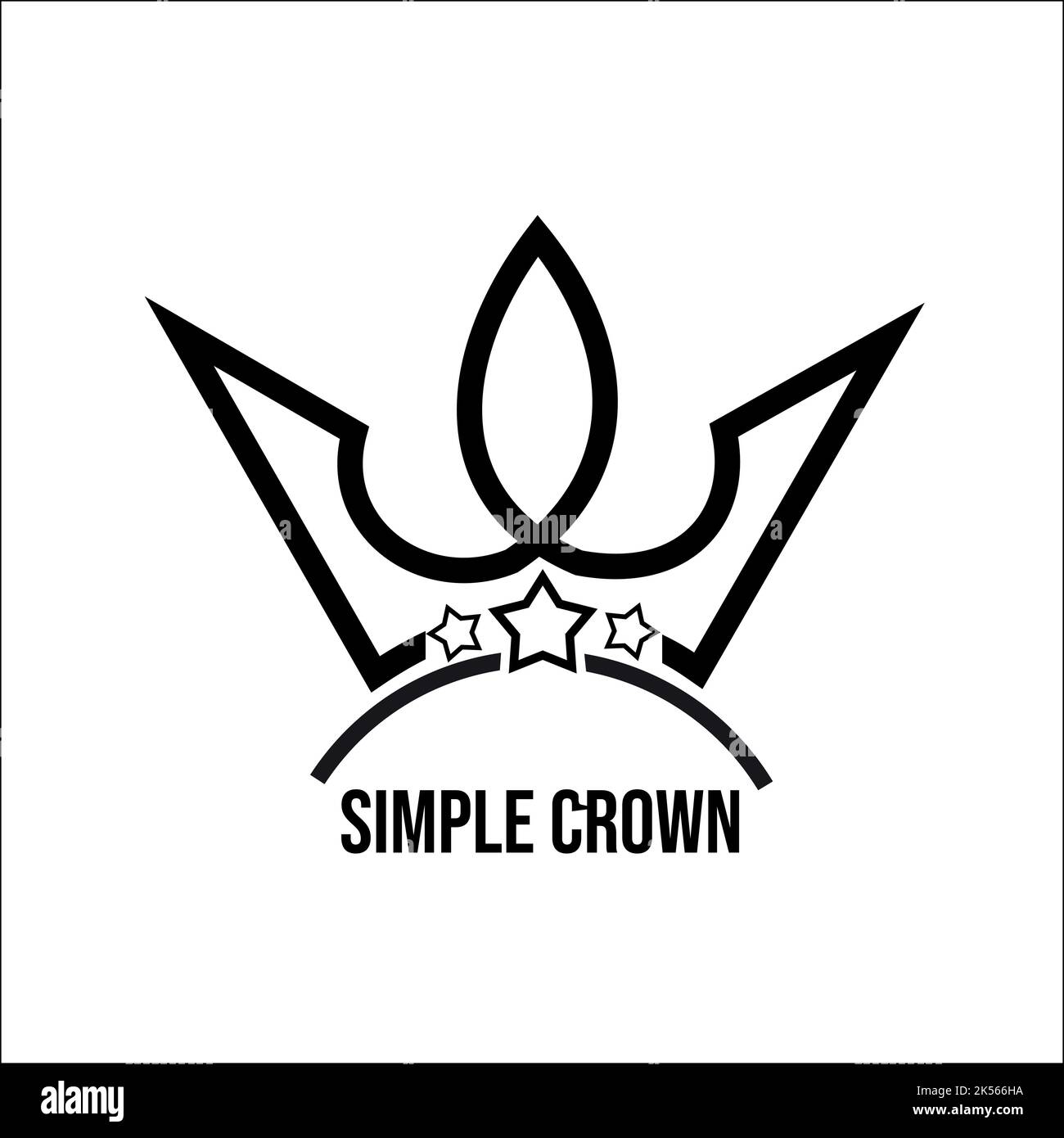 simple crown exclusive logo design inspiration Stock Vector Image & Art ...