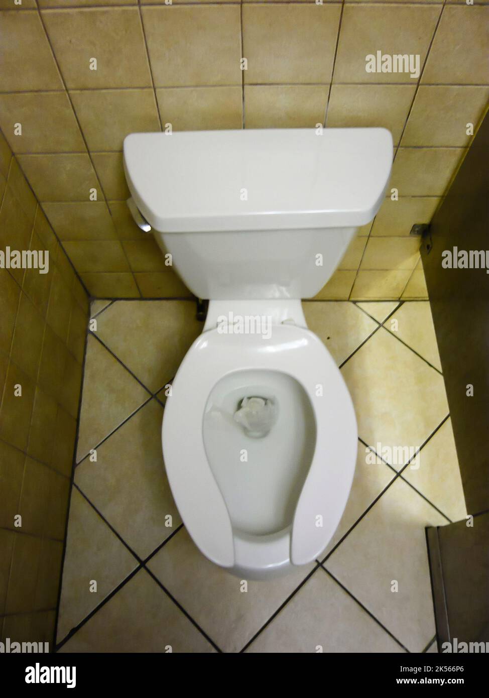 White western American style toilet with the toilet seat down Stock ...