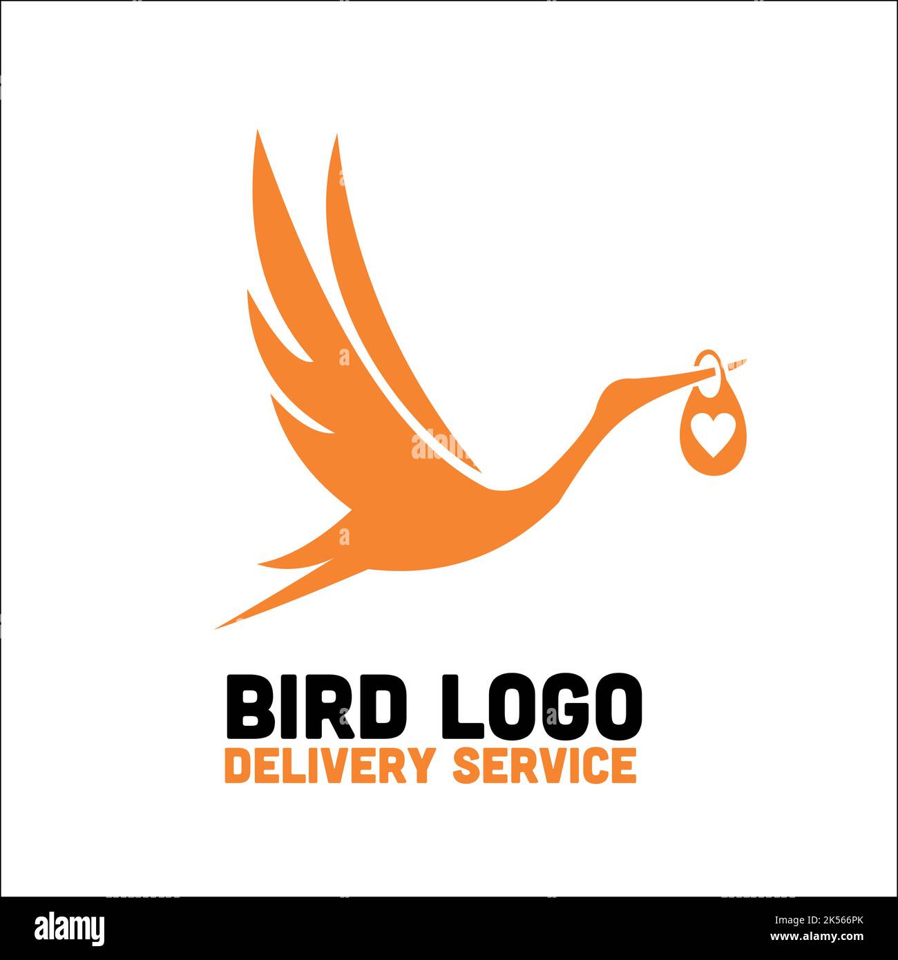 bird logo delivery service exclusive logo design inspiration Stock ...