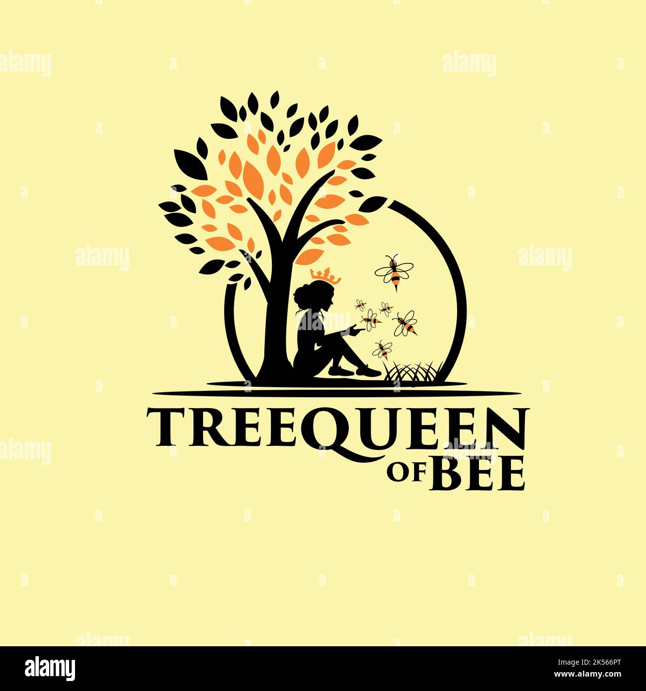 Queen bee logo hi-res stock photography and images - Alamy