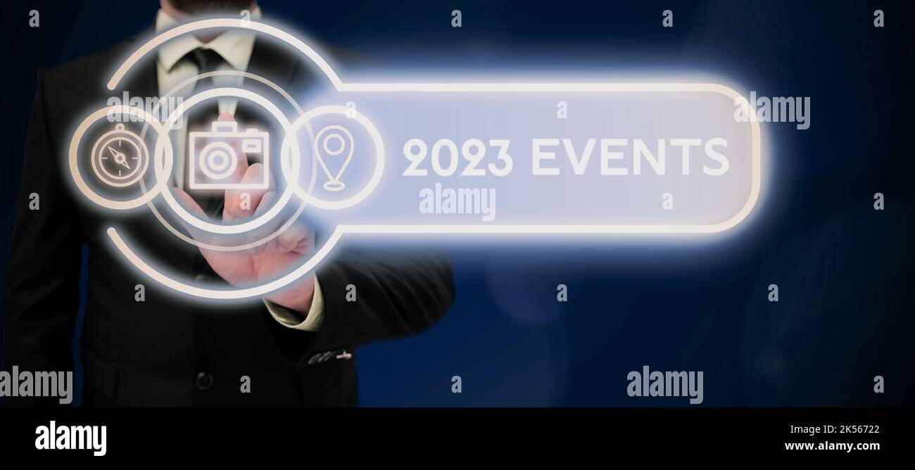 Conceptual caption 2023 Events, Business overview New year celebrations ...