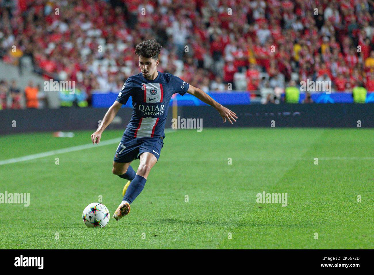 October 05, 2022. Lisbon, Portugal. Paris Saint-Germain's midfielder ...
