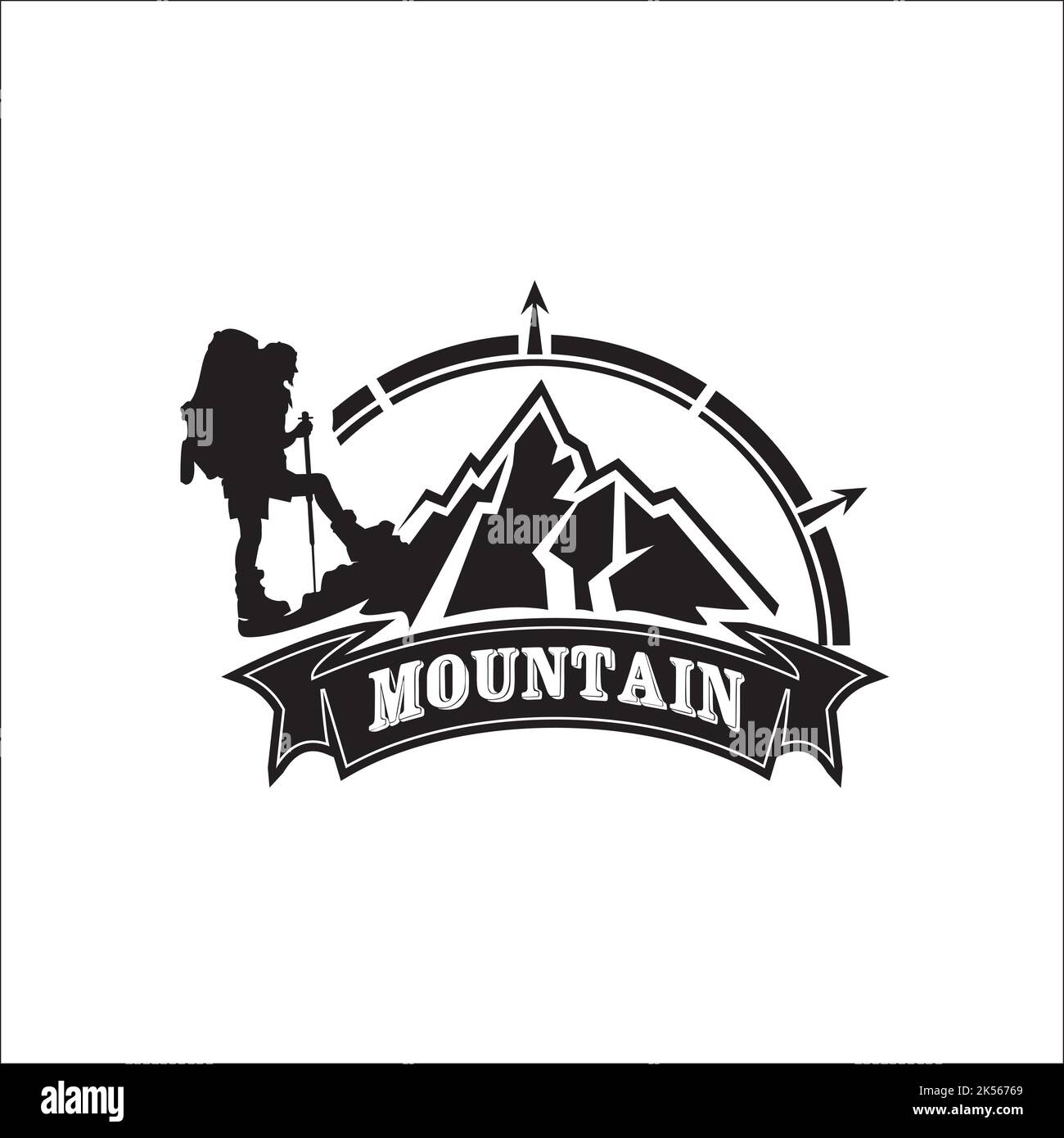 mountain logo creative design inspiration Stock Vector Image & Art - Alamy