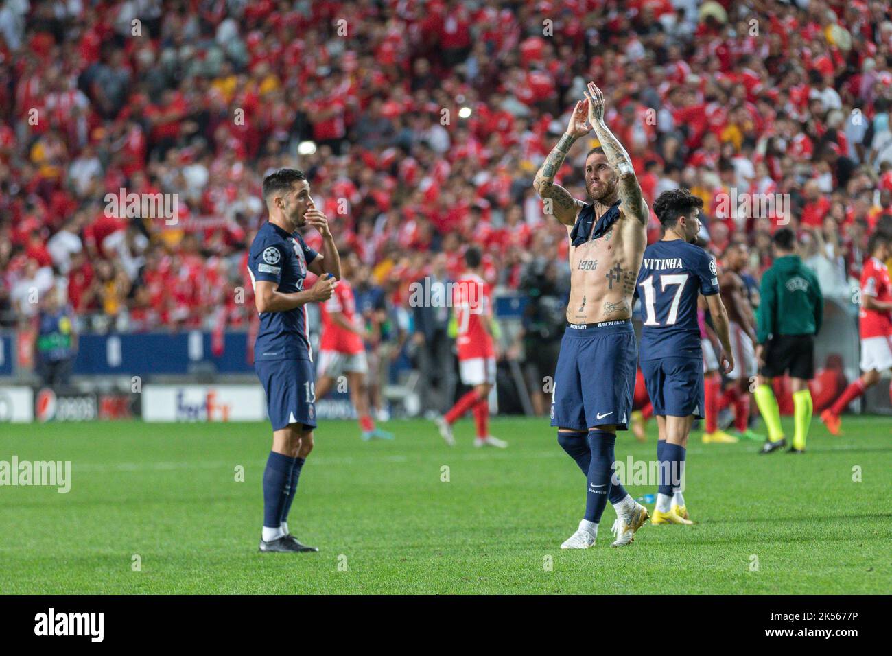 October 05, 2022. Lisbon, Portugal. Paris Saint-Germain's defender from ...