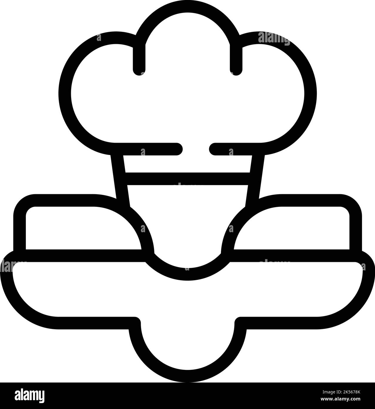 Cook hat icon outline vector. Chef menu. Board home Stock Vector Image ...