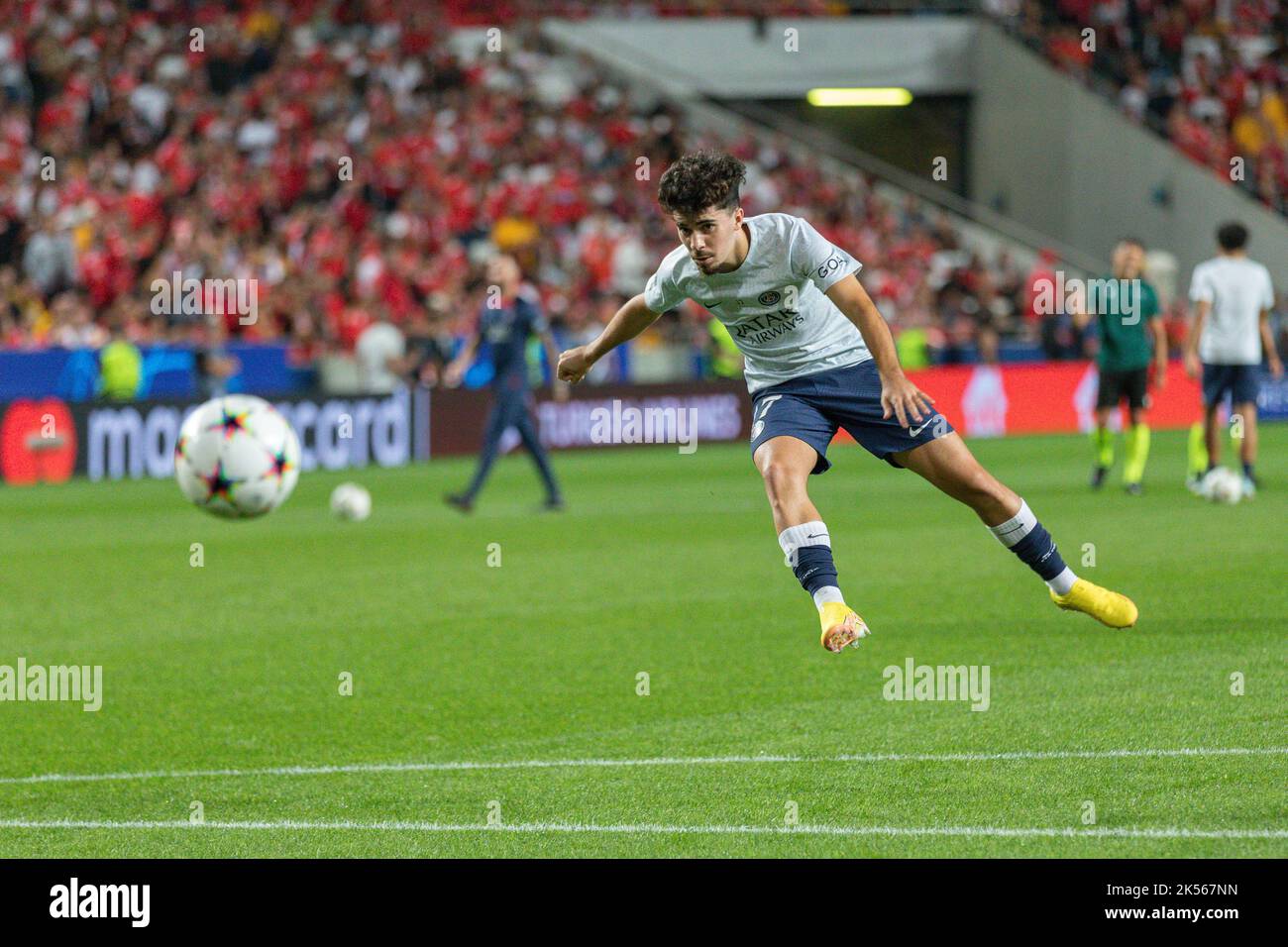 October 05, 2022. Lisbon, Portugal. Paris Saint-Germain's midfielder ...