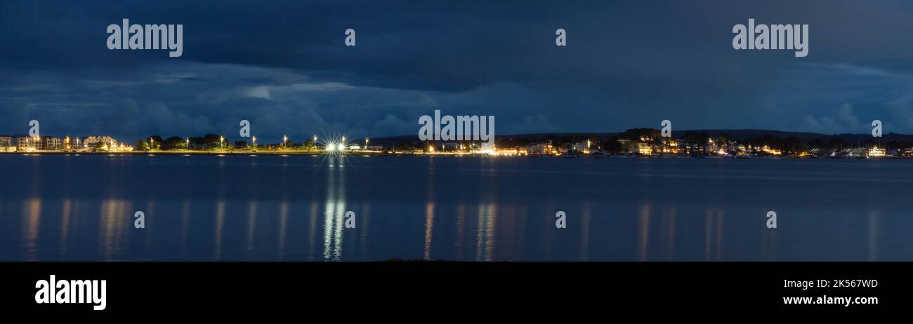 Poole Bay Harbour at Sunset 6th October 2022 Stock Photo - Alamy