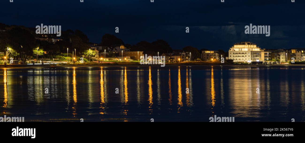 Poole Bay Harbour at Sunset 6th October 2022 Stock Photo - Alamy