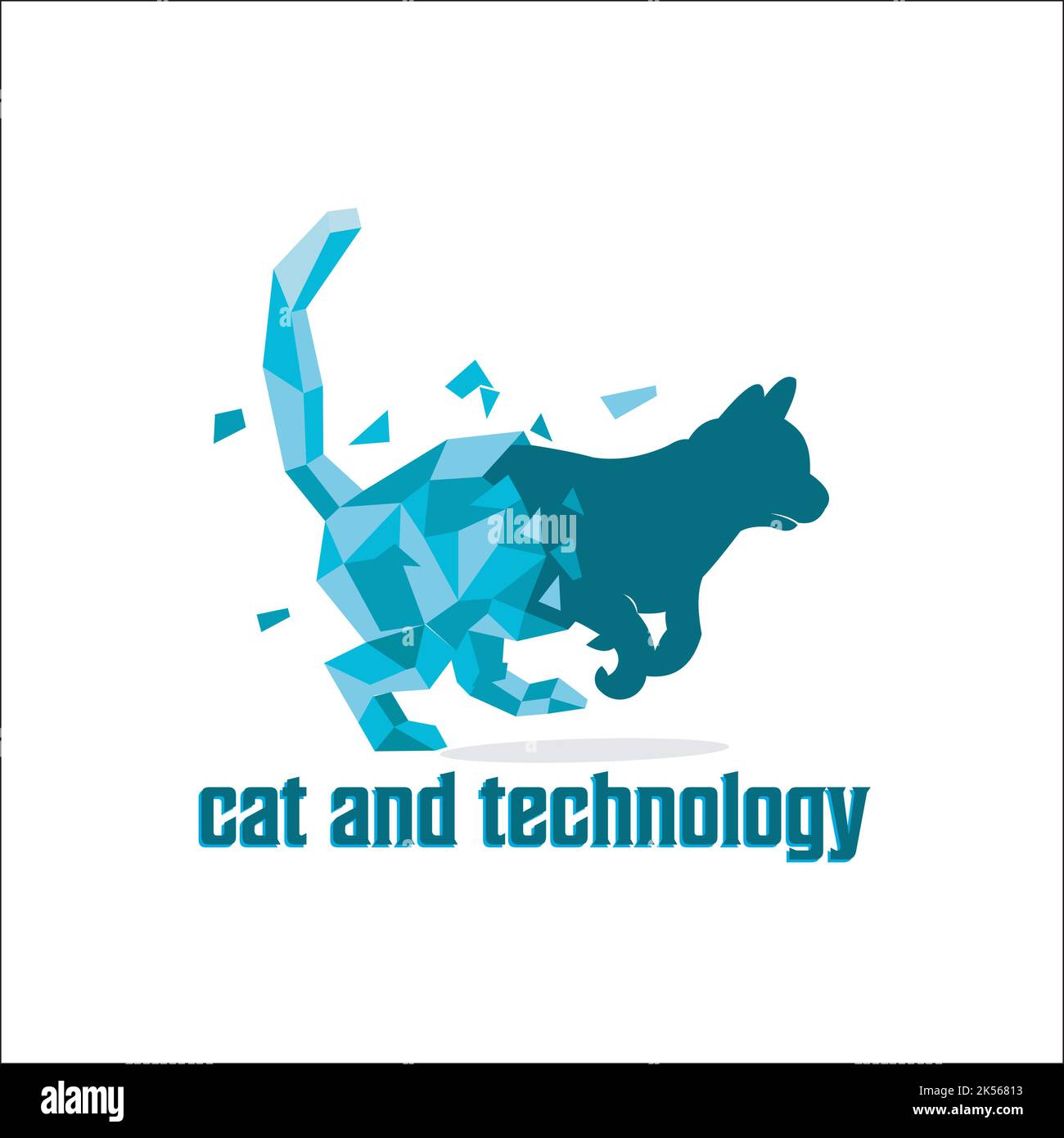 CAT AND TECHNOLOGY / logo design inspiration Stock Vector Image & Art ...