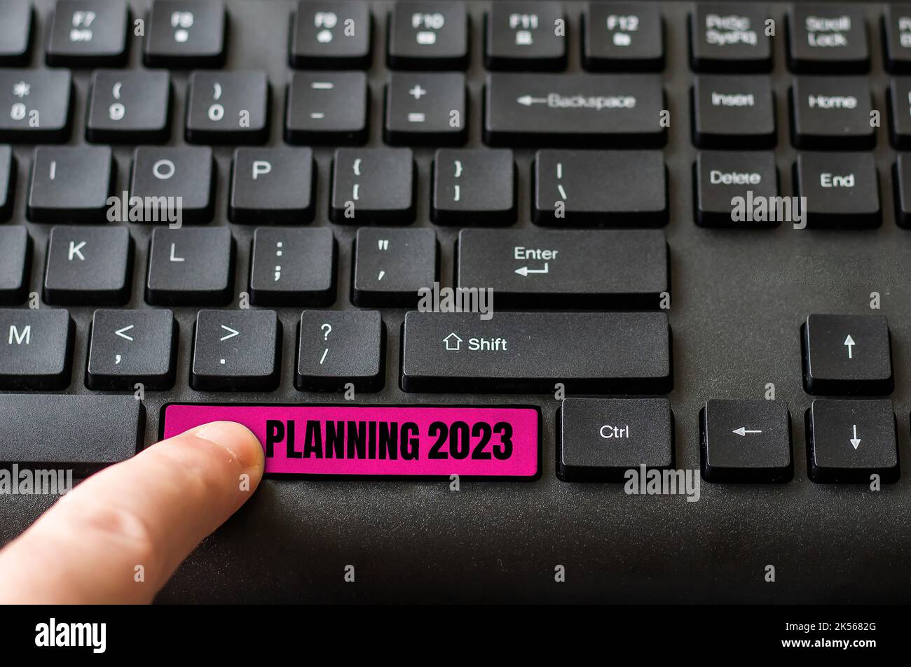 Handwriting text Planning 2023, Internet Concept Begin with end in the ...