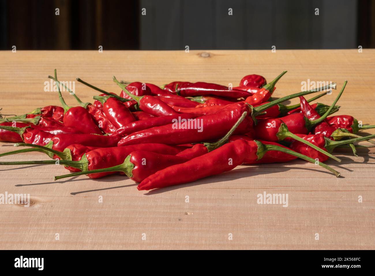 red pepper on table, very popular ingredient that makes the kitchen ...
