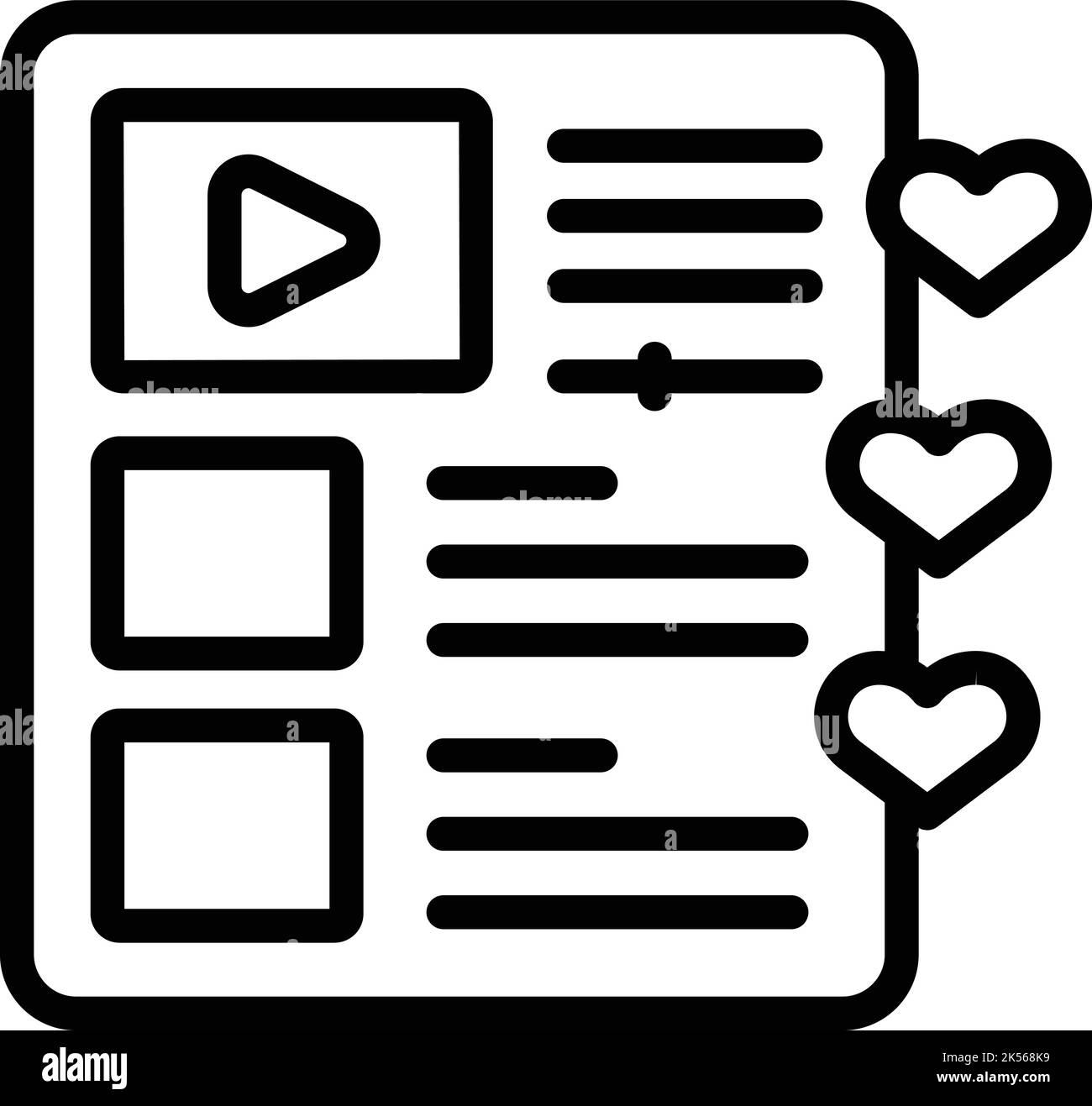 Player play icon outline vector. Profit data. Database lead Stock ...