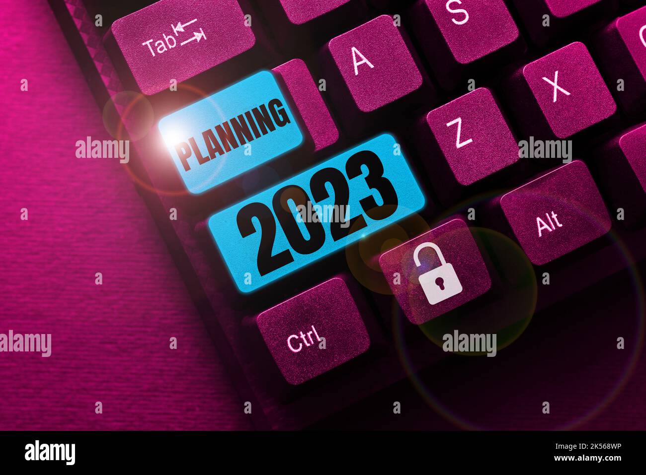 Hand writing sign Planning 2023, Word for Begin with end in the Mind ...