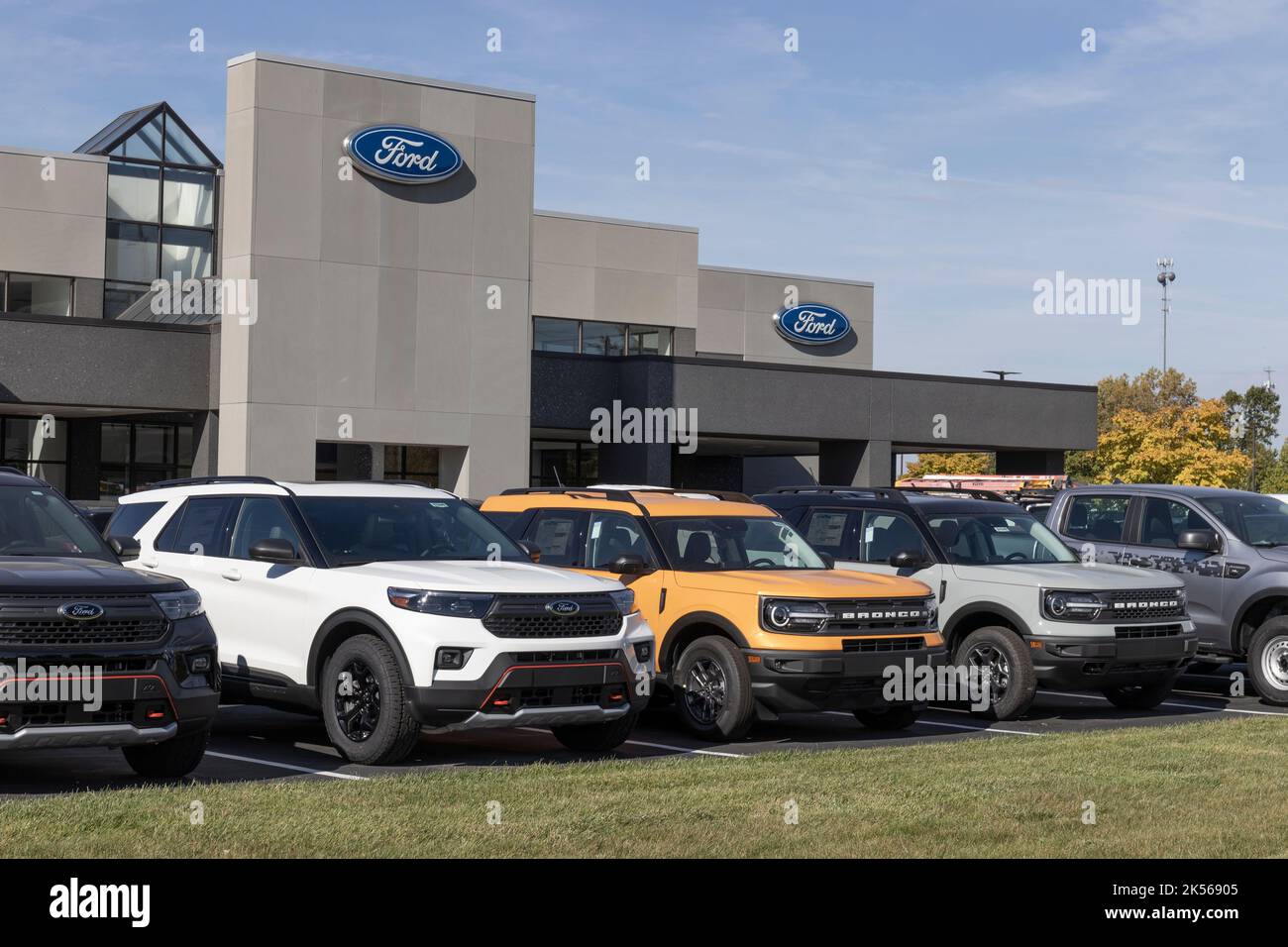 Indianapolis - Circa October 2022: Ford Car, SUV and Pickup Truck ...