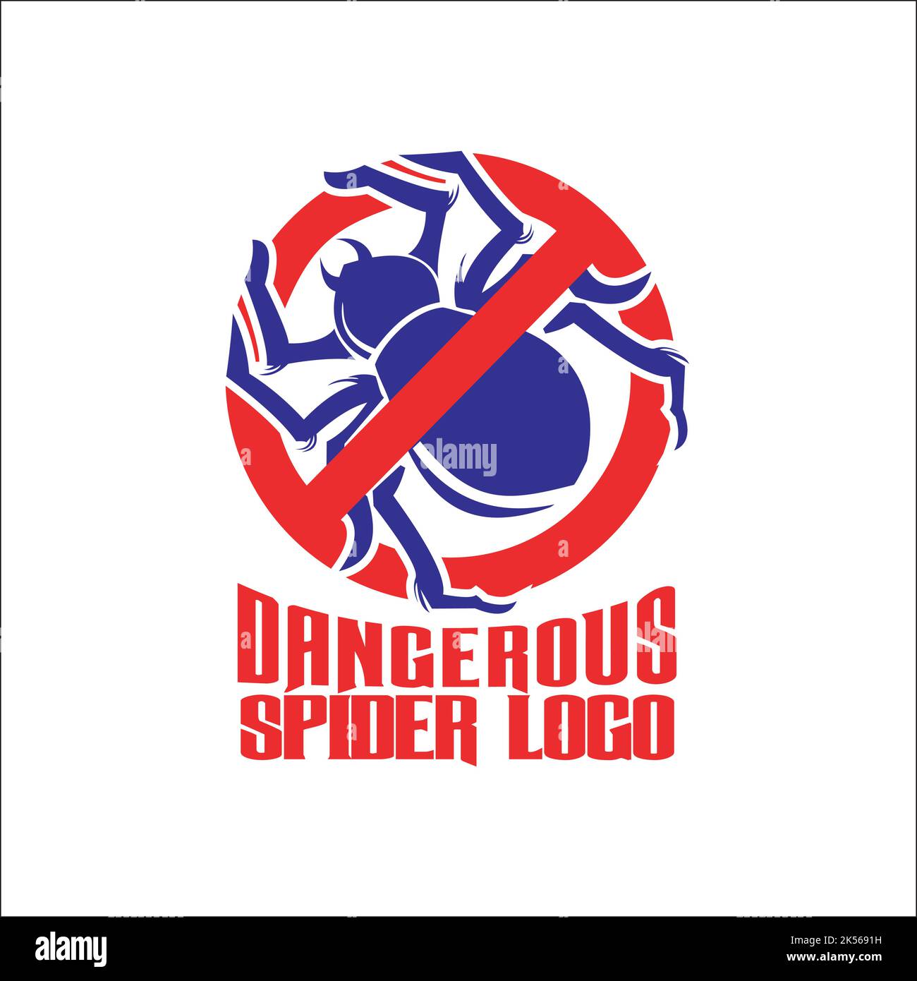 Dangerous Spider Exclusive Logo Design Inspiration Stock Vector Image