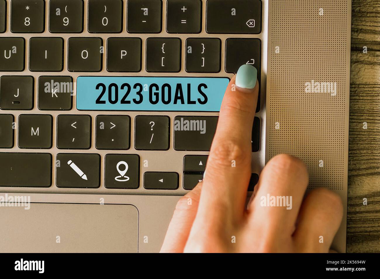 Writing displaying text 2023 Goals, Business overview A plan to do for ...