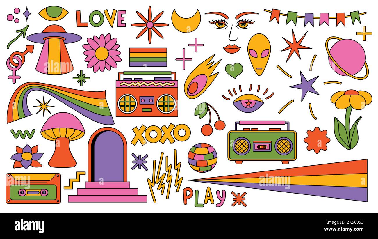 Psychedelic art 60s Cut Out Stock Images & Pictures - Alamy