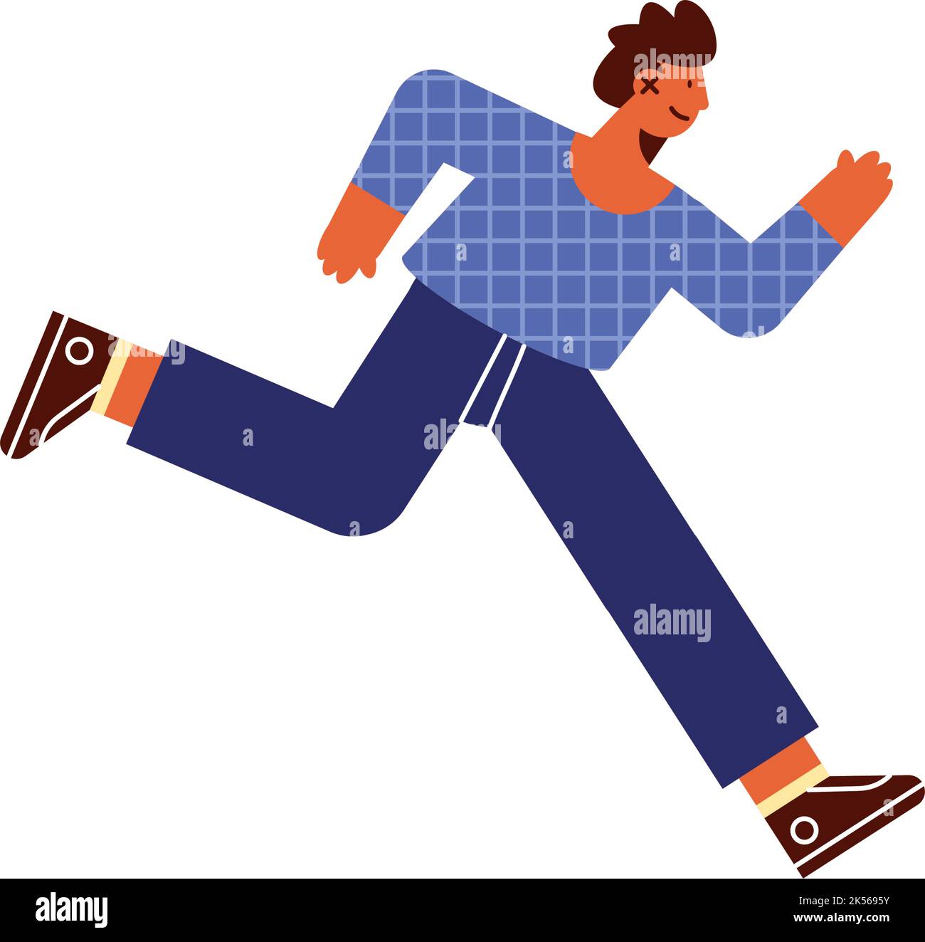 young man running comic character Stock Vector Image & Art - Alamy