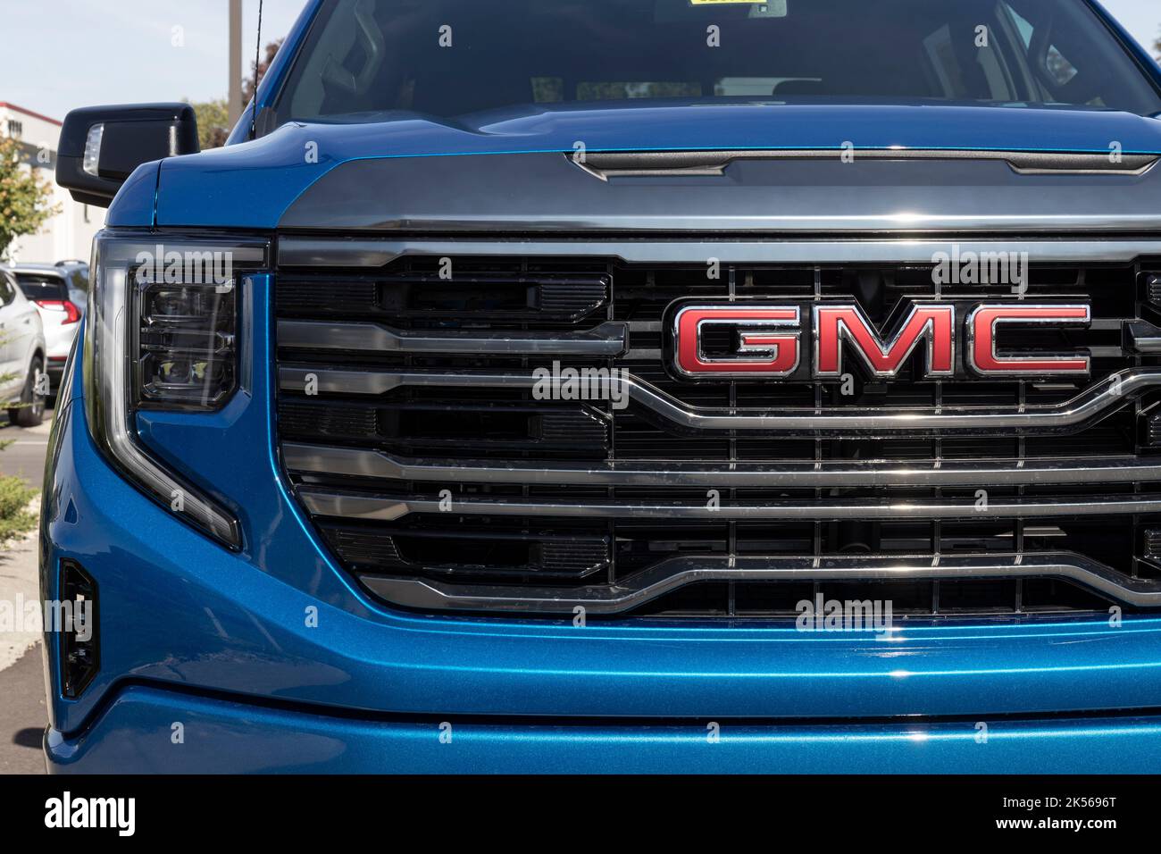 Indianapolis - Circa October 2022: GMC Sierra 1500 pickup display at a ...