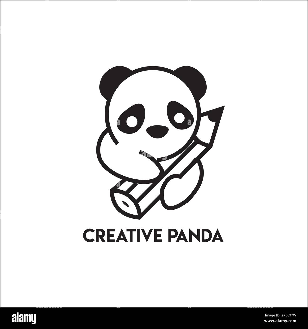 creative panda / exclusive logo design inspiration Stock Vector Image ...