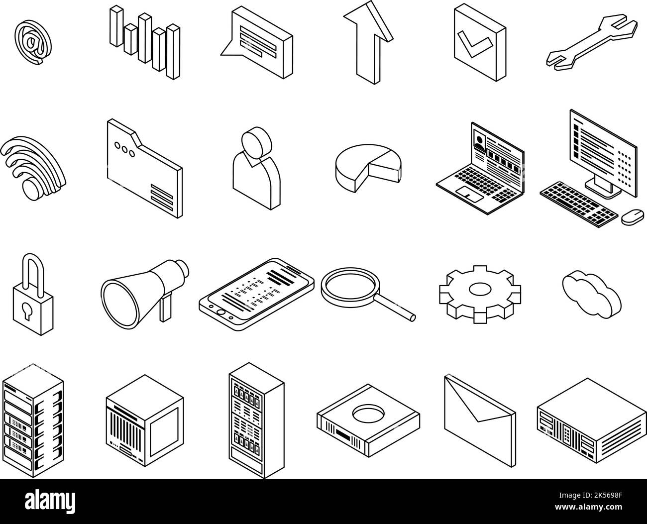 Data center icons set. Isometric set of data center vector icons ... Data center icons set. Isometric set of data center vector icons ...