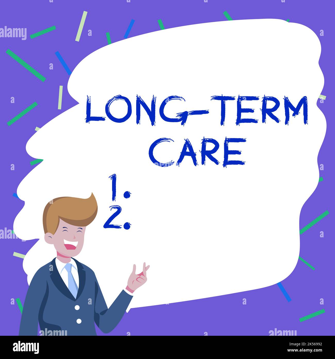 Hand writing sign Long Term Care, Business concept Adult medical ...