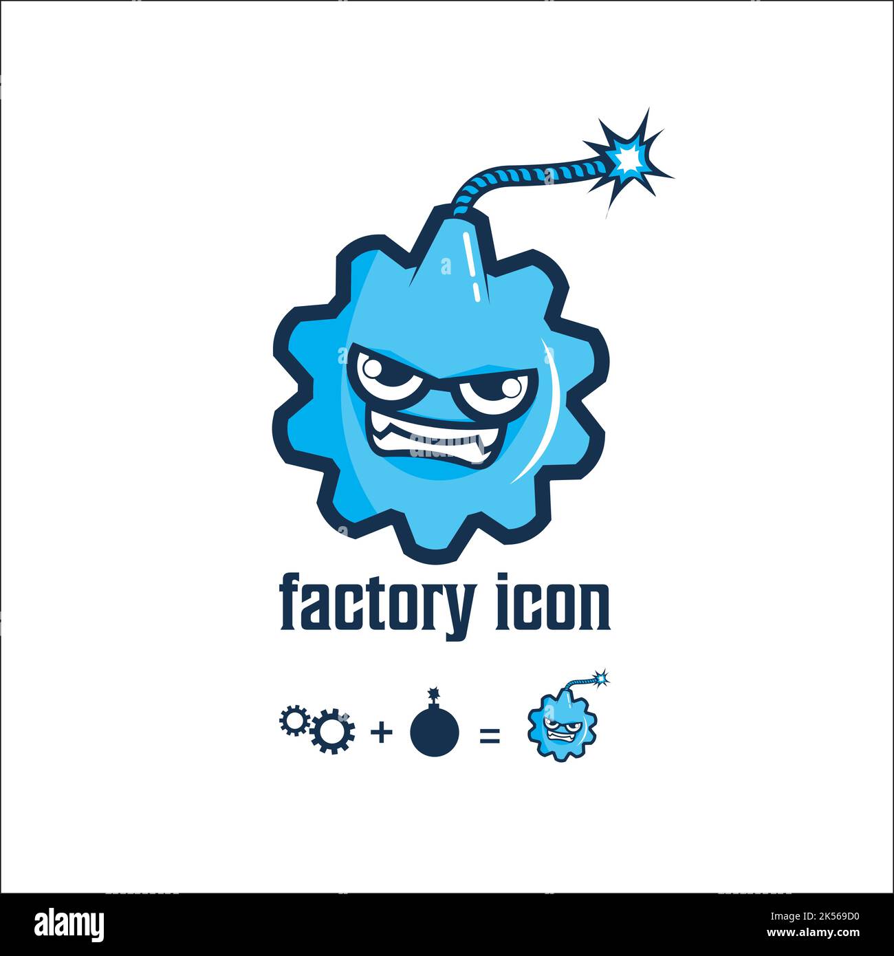 FACTORY ICON & BOMB / logo design inspiration Stock Vector Image & Art ...