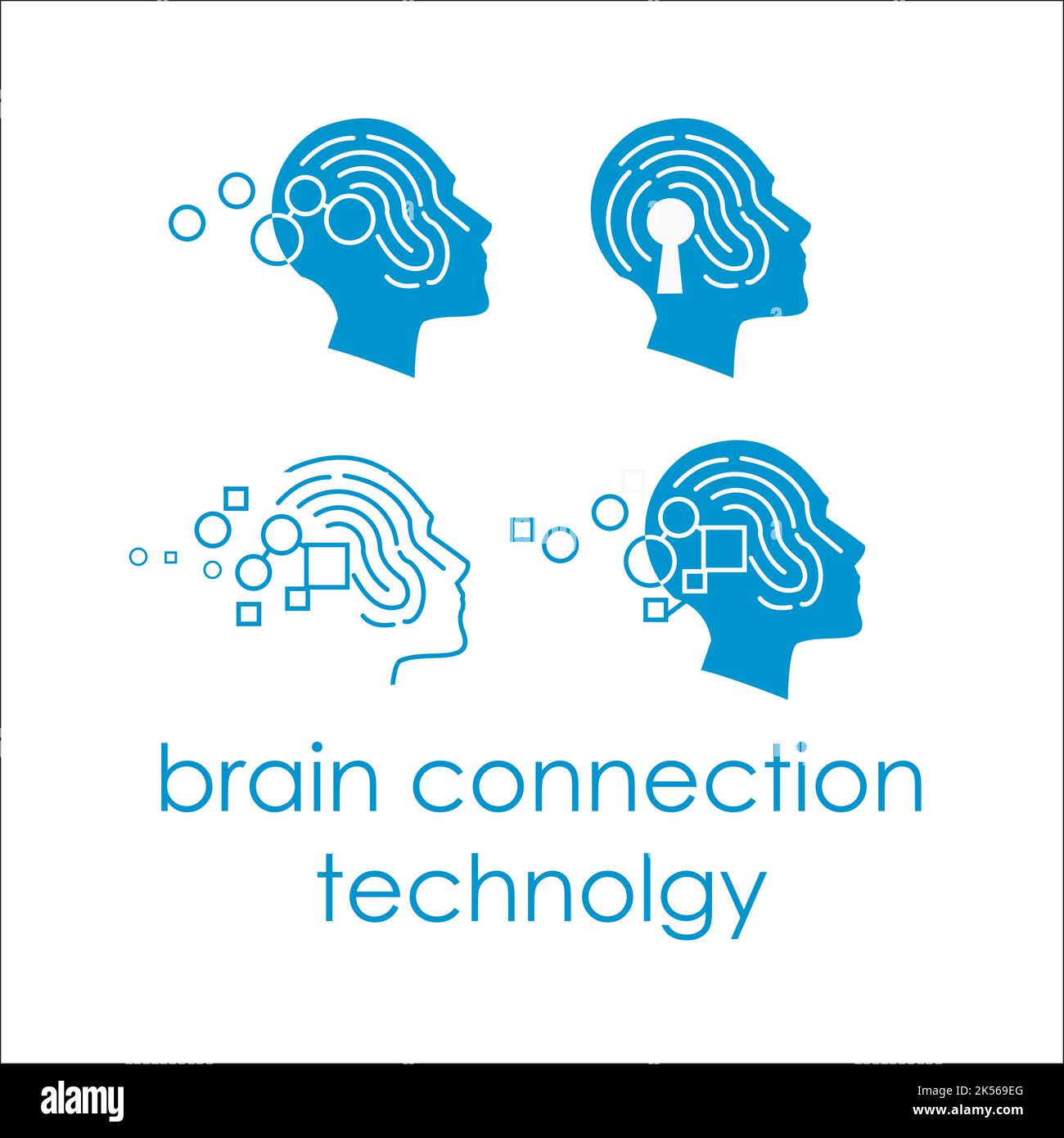 brain connection technology logo exclusive design inspiration Stock ...