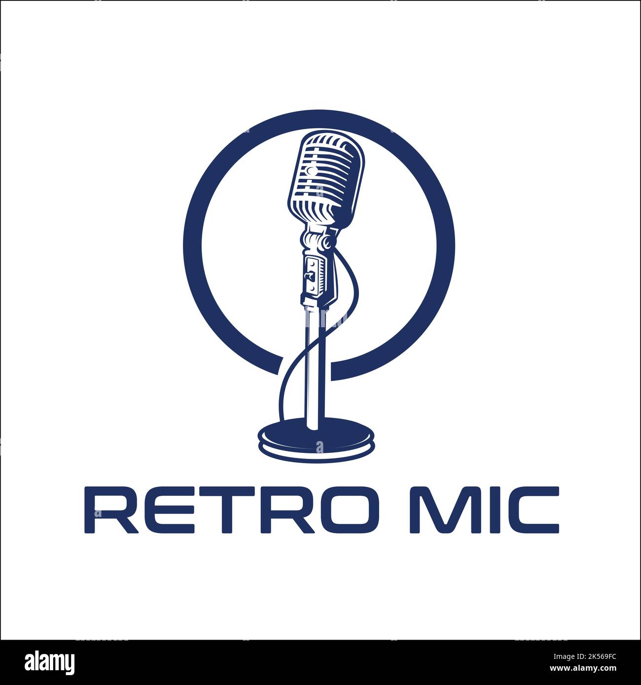 retro mic exclusive logo design inspiration Stock Vector Image & Art ...
