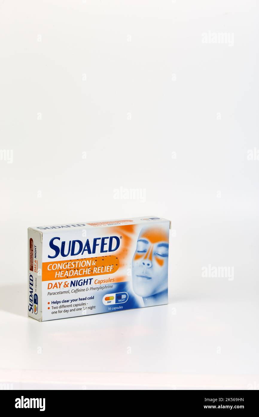 Sudafed day and night capsules used for the relief of symptoms ...