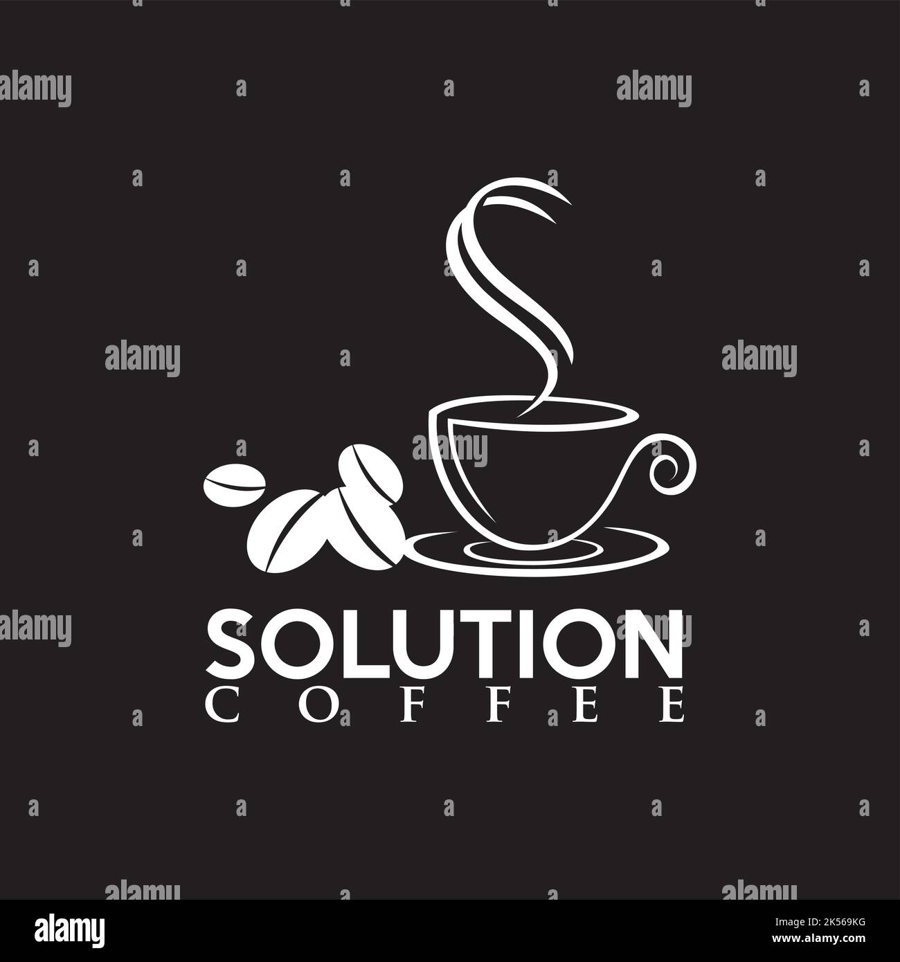 solution coffee exclusive logo design inspiration Stock Vector Image ...