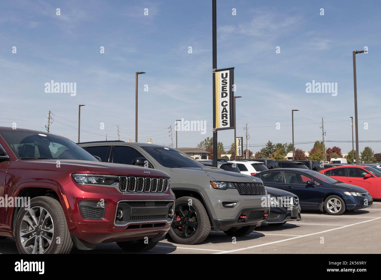 Indianapolis - Circa October 2022: Used car display at a dealership ...