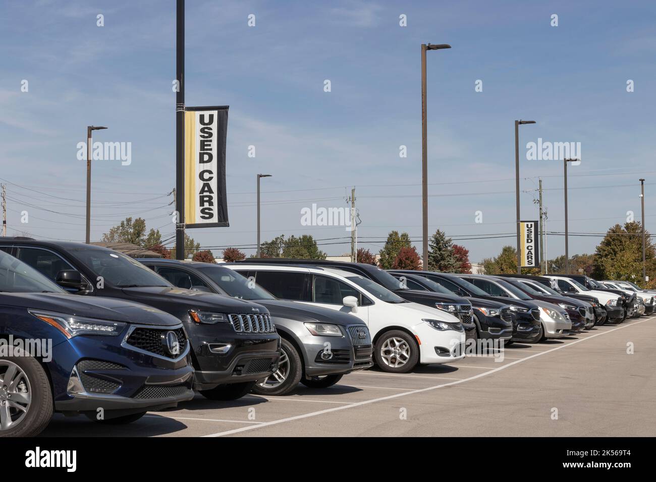 Indianapolis - Circa October 2022: Used car display at a dealership ...