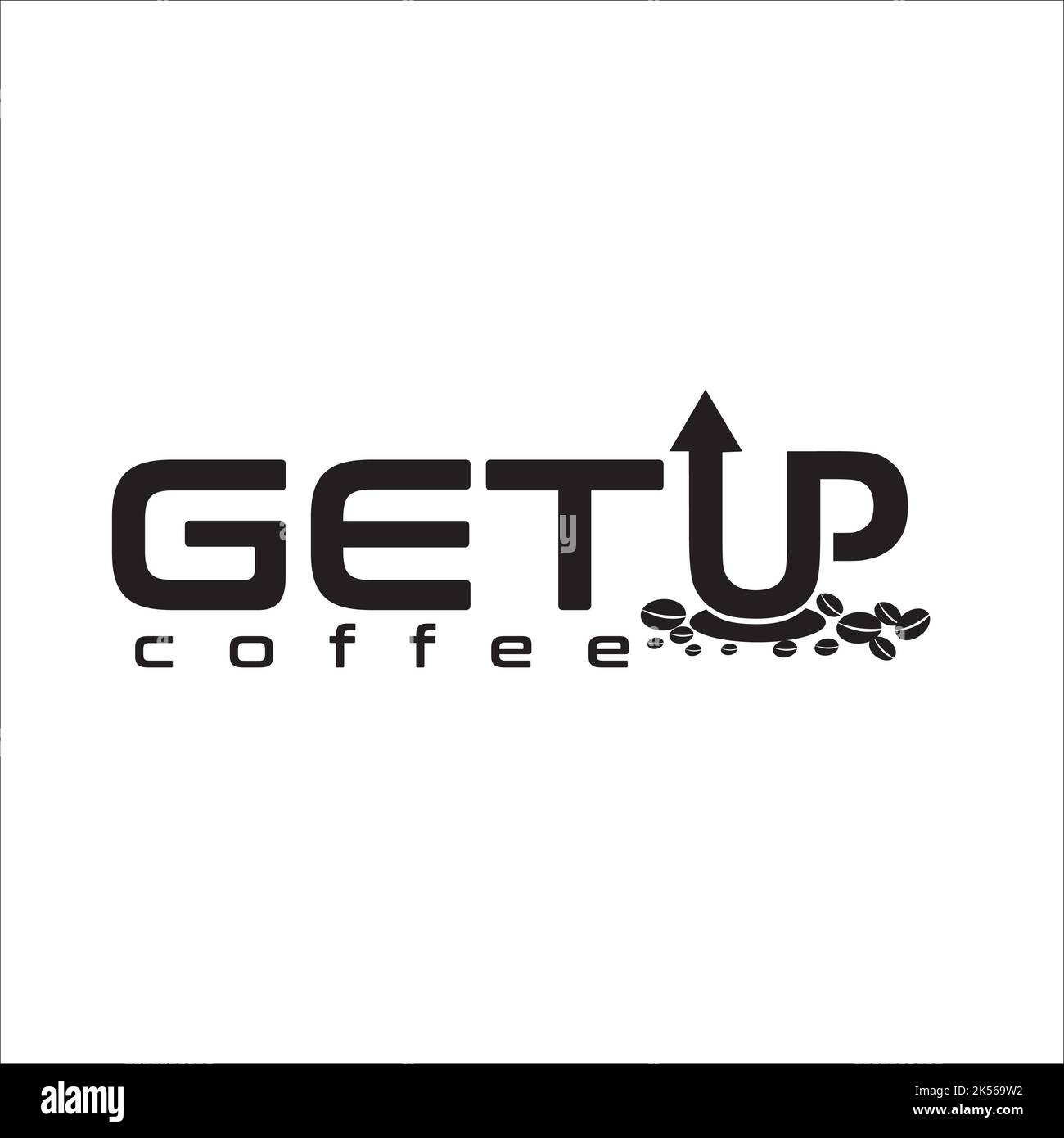 get up coffee exclusive logo design inspiration Stock Vector Image ...