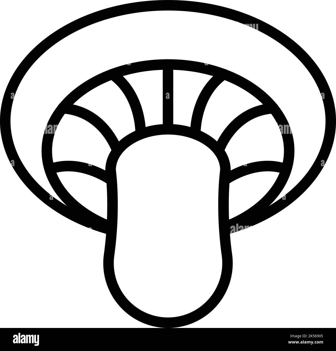 Autumn mushroom icon outline vector. Food shiitake. Morel fungi Stock ...