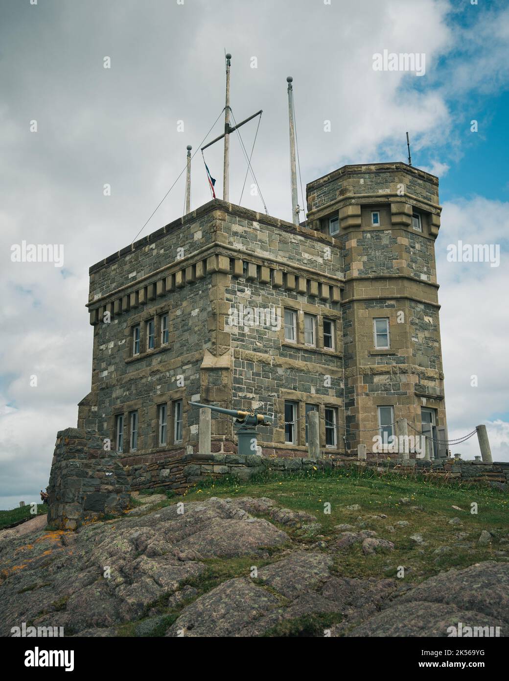 Stone tower at Signal Hill National Historic Site, St. Johns ...