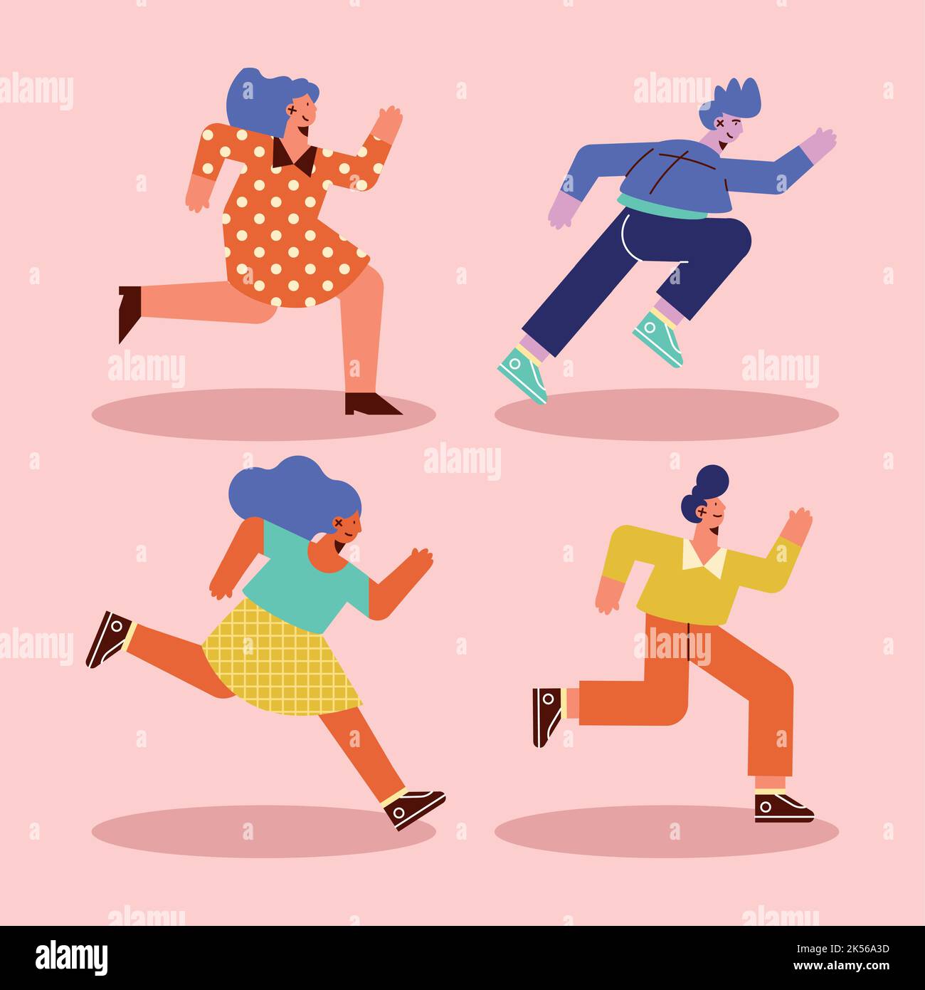 Running styles Stock Vector Images - Alamy