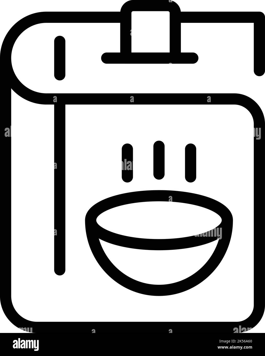 Cookbook icon outline vector. Home menu. Food cook Stock Vector Image ...